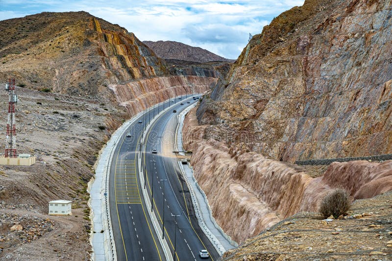 View of the Highway from Muscat To Al Amarat in Oman Stock Image ...
