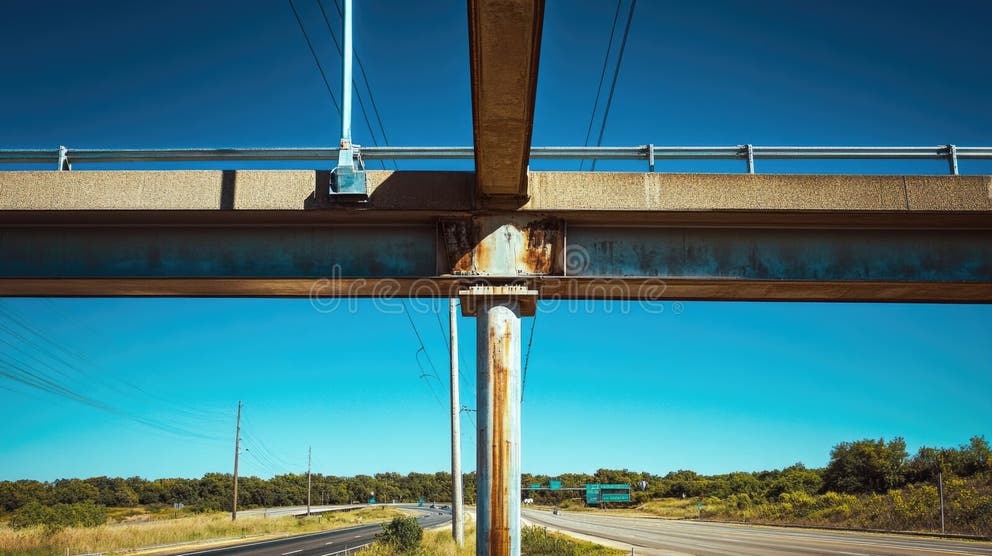A View of a Highway from Underneath a Bridge, Suitable for Use in ...