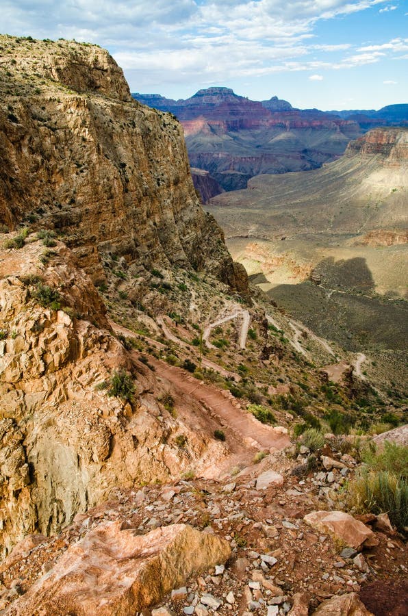 View from Hiking Path in Grand Canyon Stock Photo - Image of canyon ...