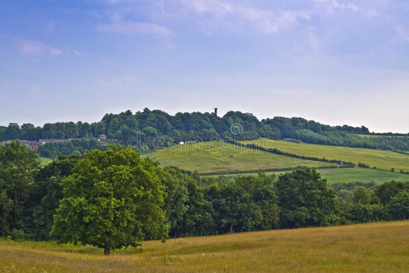 View from hill. stock photo. Image of steep, round, farmland - 21527810