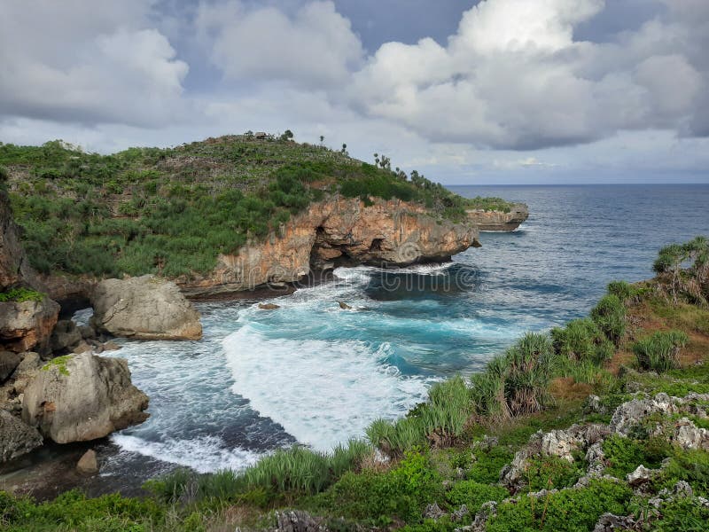 View from the Hill Edge on Midodaren Beach East in High Angle View ...