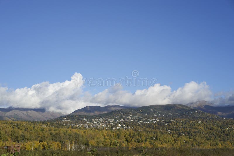 View of Hill Side Anchorage Alaska Stock Photo - Image of wilderness ...