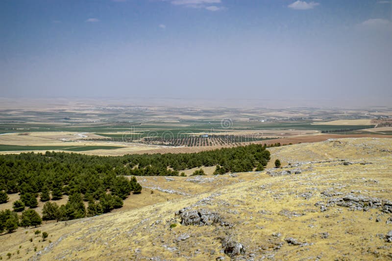View of Hill and Sky in Yellow Color. Nature Related Background Stock ...
