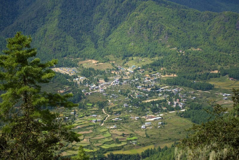 View from the Hill, Takthsang Goemba, Bhutan Stock Photo - Image of ...