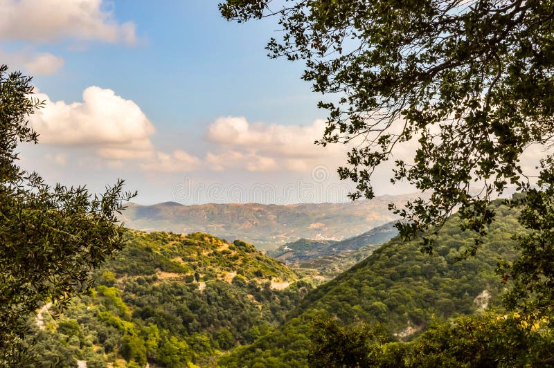 View of Hills in Crete with Stock Photo - Image of nature, scene: 183069866