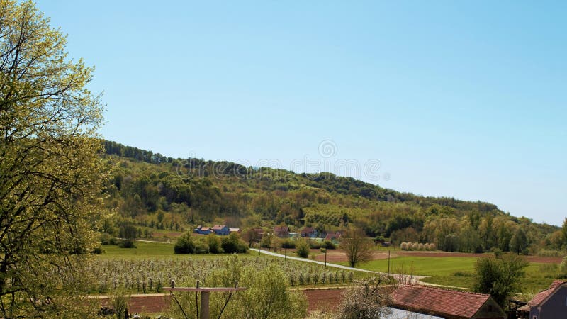 View from the Farm Next To the River Stock Photo - Image of shalow ...