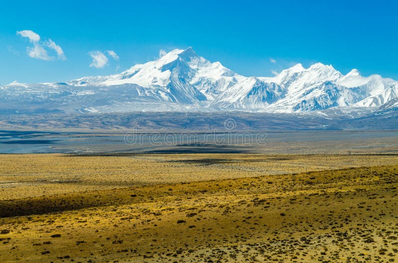 Himalayas. View from the Tibetan Plateau. Stock Photo - Image of ...