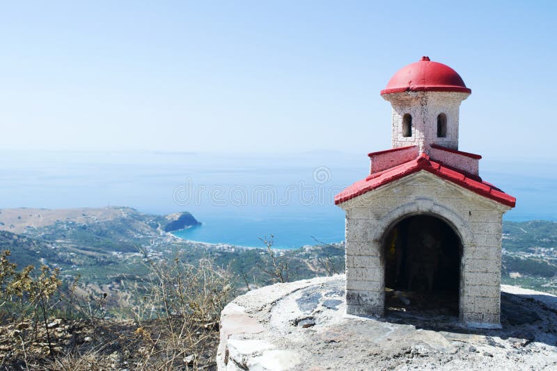 View of Himara from Pilur Village, Albania Stock Photo - Image of ...
