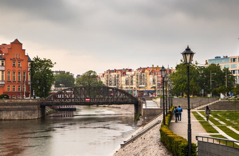View of Historic Buildings in Wroclaw from Oder River Editorial Image ...