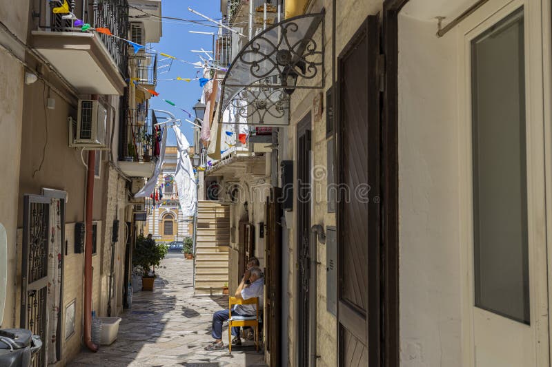View of the Historic Center of Bari (Bari Vecchia) in Apulia, Italy ...