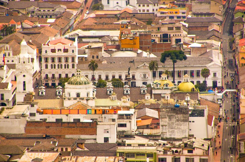 View of the Historic Center of Quito, Ecuador Stock Image - Image of ...