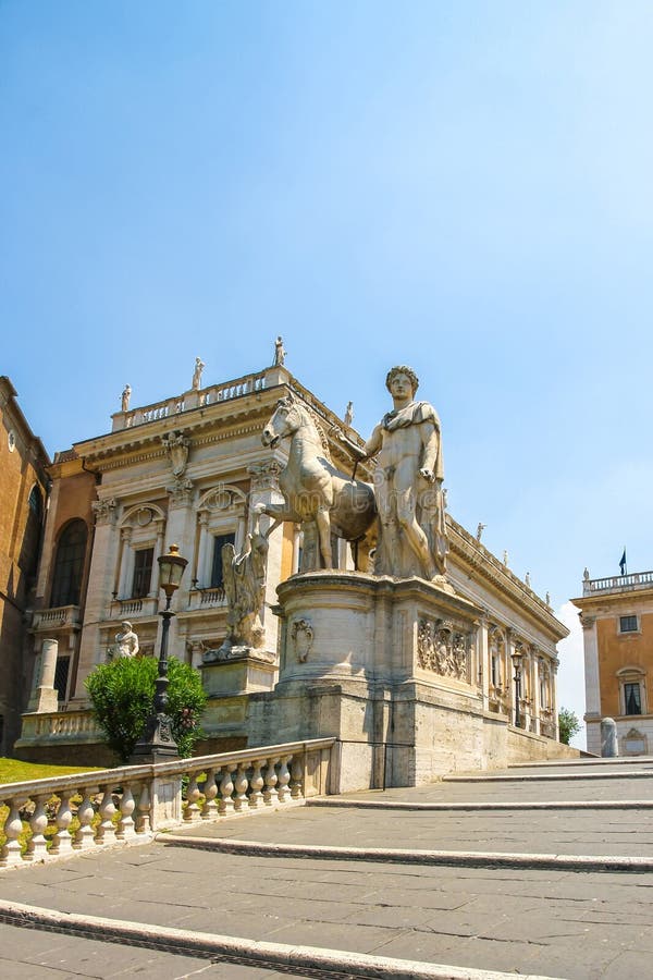 View on a Historic Statue in Rome Stock Image - Image of marble ...