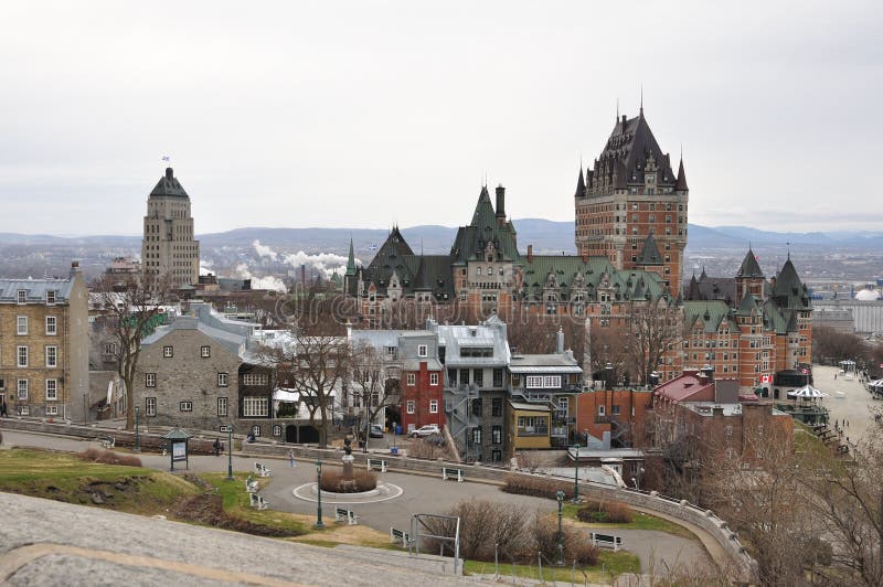 Canada Old Quebec City View with a Clear Sky Stock Photo - Image of ...
