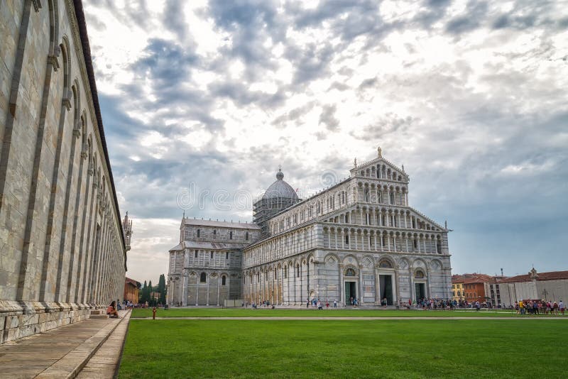 View of Historical Old Pisa Cathedral in Square , Italy Editorial Image ...