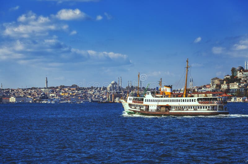 View on Historical Part of Istanbul from Bosphorus Stock Photo - Image ...