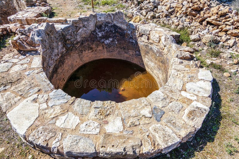 View of the Historical Site of Lavrion Ancient Silver Mines Stock Photo ...