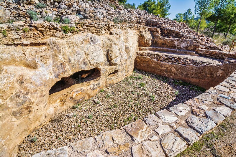 View of the Historical Site of Lavrion Ancient Silver Mines Stock Image ...
