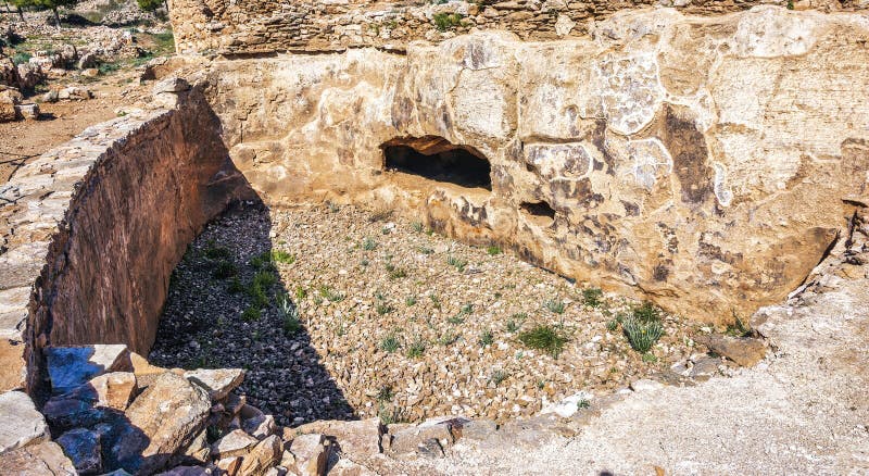 View of the Historical Site of Lavrion Ancient Silver Mines Stock Image - Image of lavrio ...