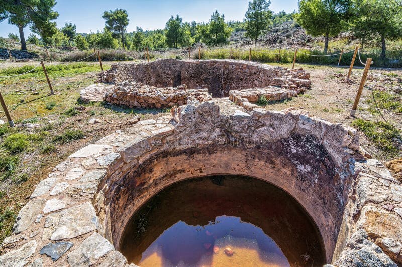 View of the Historical Site of Lavrion Ancient Silver Mines Stock Image ...