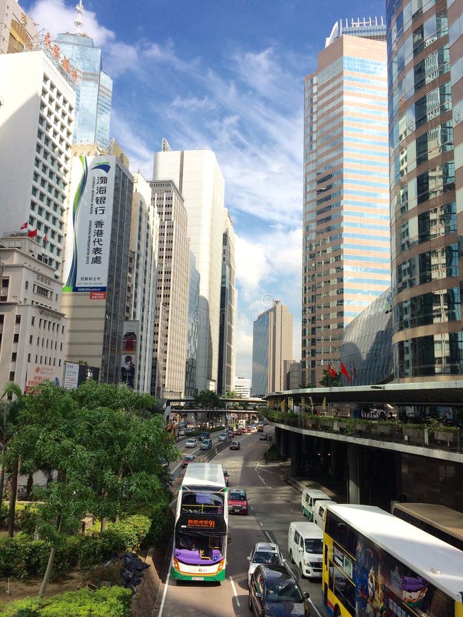 View of HK street editorial photography. Image of high - 96805742