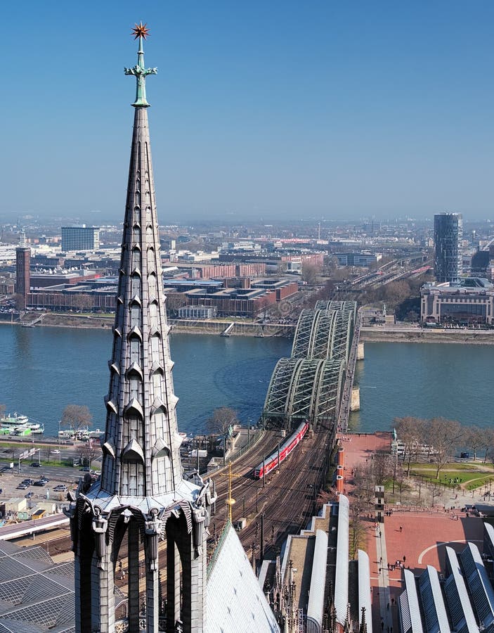 View on Hohenzollern Bridge in Cologne, Germany Stock Image - Image of ...