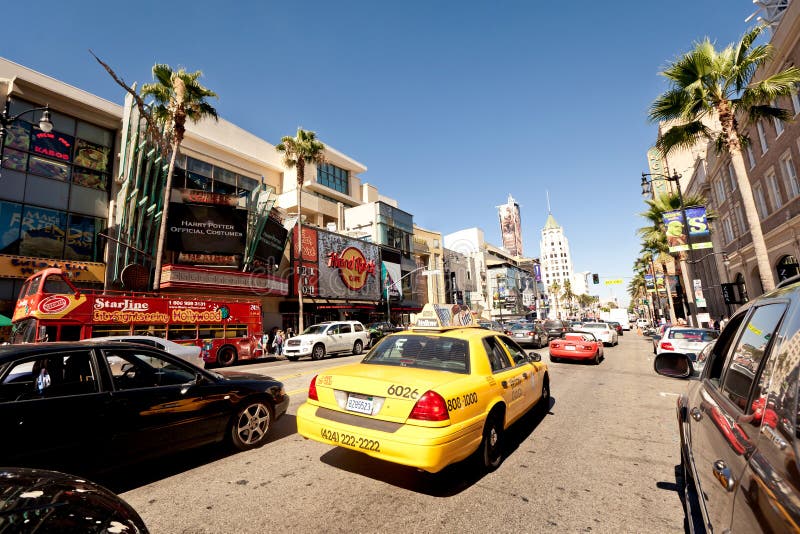 View of Hollywood Boulevard in Los Angeles Editorial Photography ...