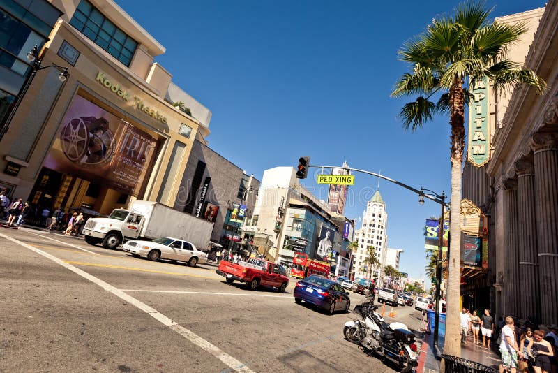 View of Hollywood Boulevard in Los Angeles Editorial Stock Photo ...