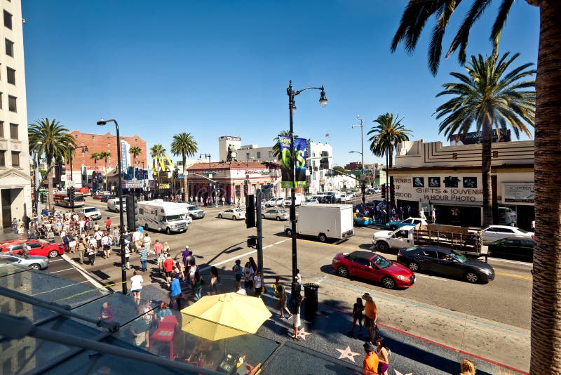 View of Hollywood Boulevard in Los Angeles Editorial Stock Image ...