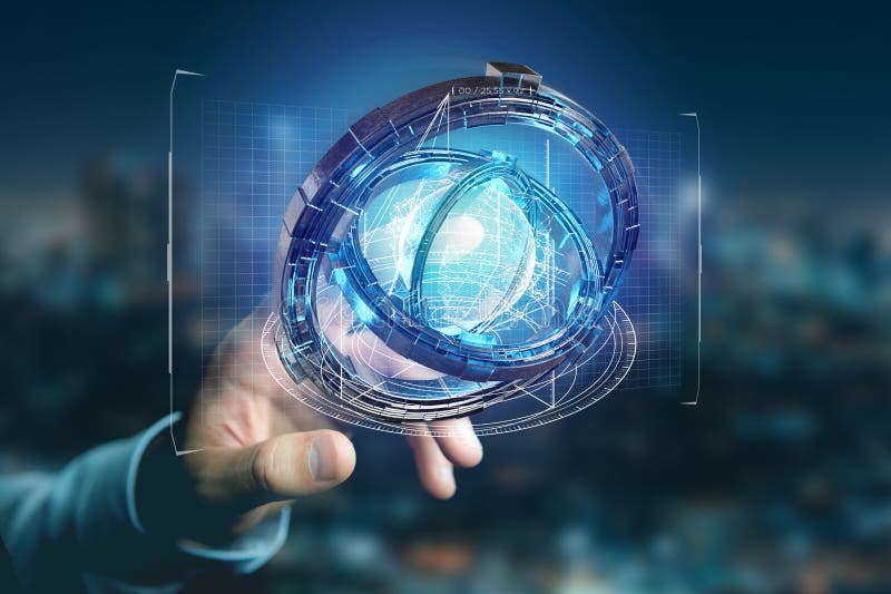 Futuristic Data Center. Big Data Analytics Platform. Quantum Processor ...