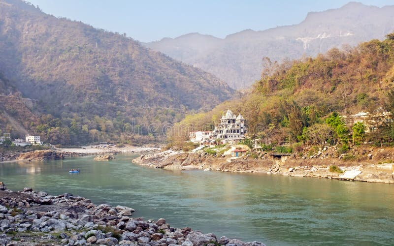 View on the Holy River Ganges in India Stock Photo - Image of holy ...
