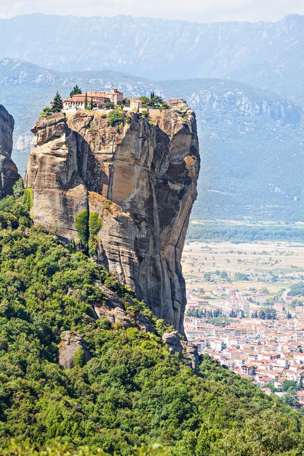 Agia Triada Monastery, Meteora, Greece Stock Image - Image of landmark ...