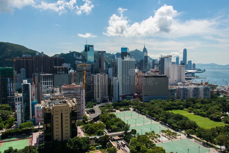 View of Hong Kong during editorial image. Image of buildings - 44315720