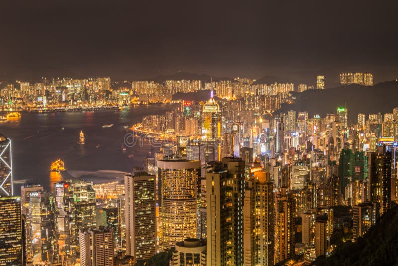 View of Hong Kong during editorial stock photo. Image of metropolis ...