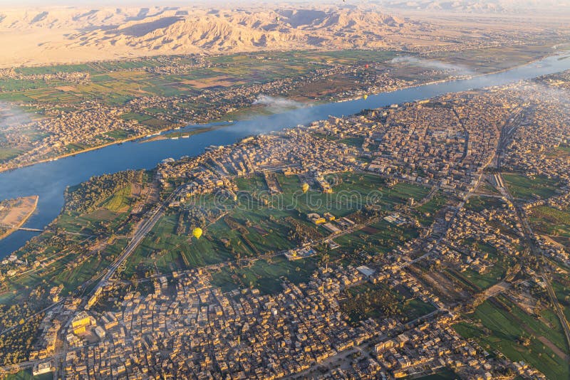 View from a Hot Air Balloon in Luxor Stock Photo - Image of luxor ...