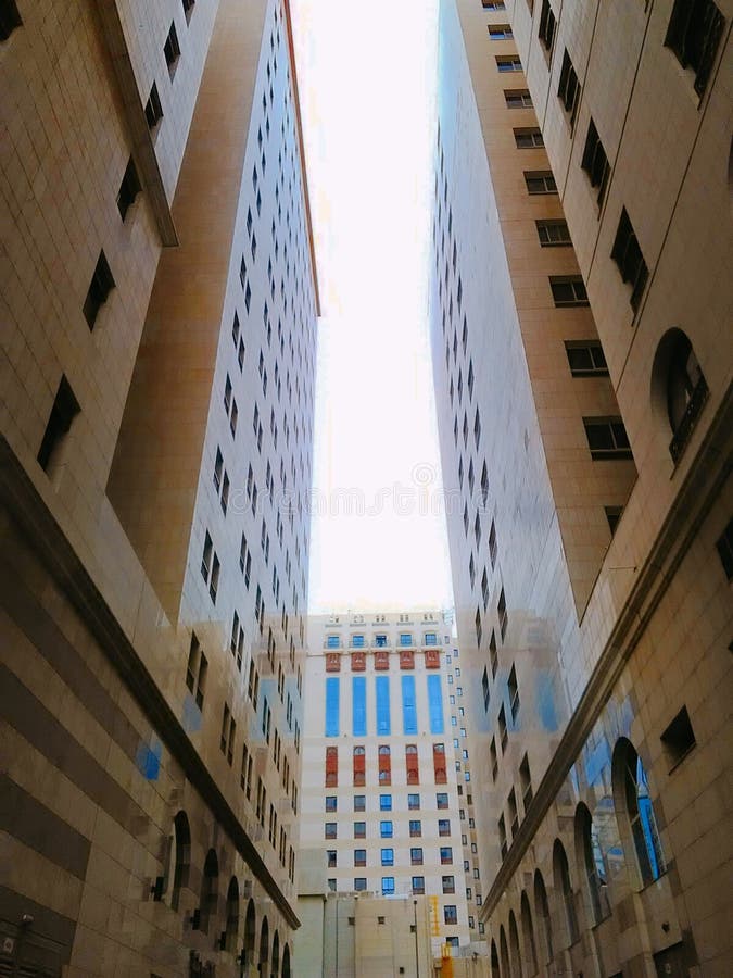 View of Hotel and Apartment Alley with Many Windows Stock Photo - Image ...