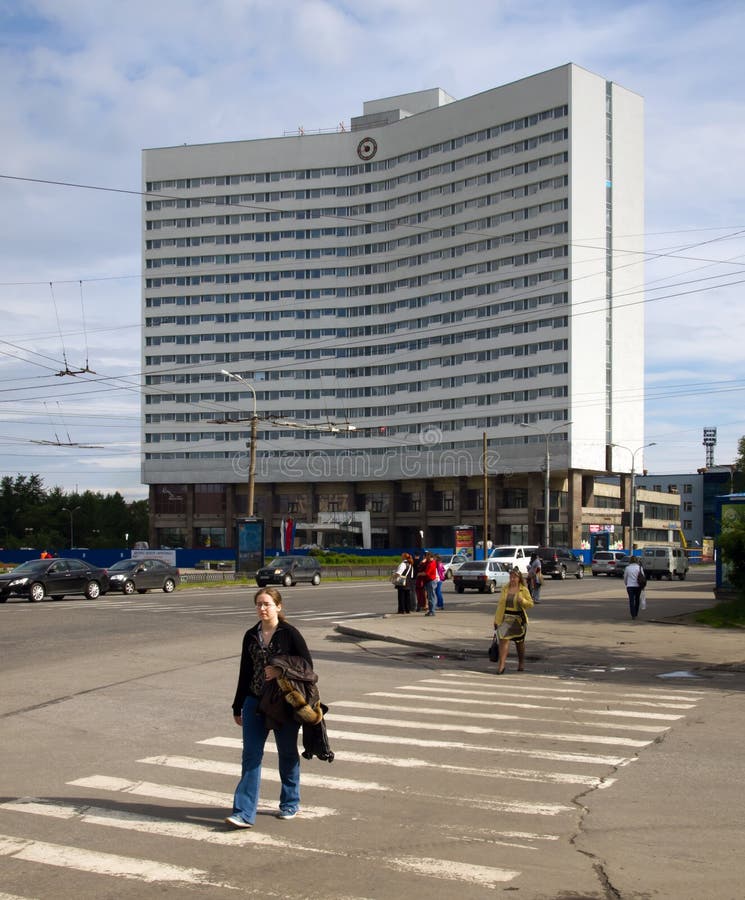 View of the Hotel Azimut (formerly Arctic) in Murmansk Editorial Photo ...