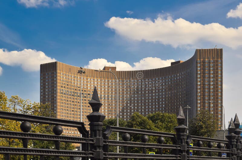 Hotel `Cosmos`, Moscow stock image. Image of home, monument - 106097371