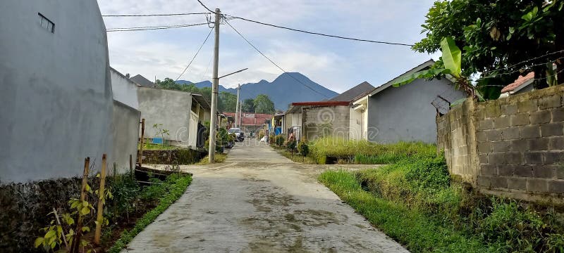 View of the House at the Foot of Mount Salak Bogor 9 March 2023 Stock ...