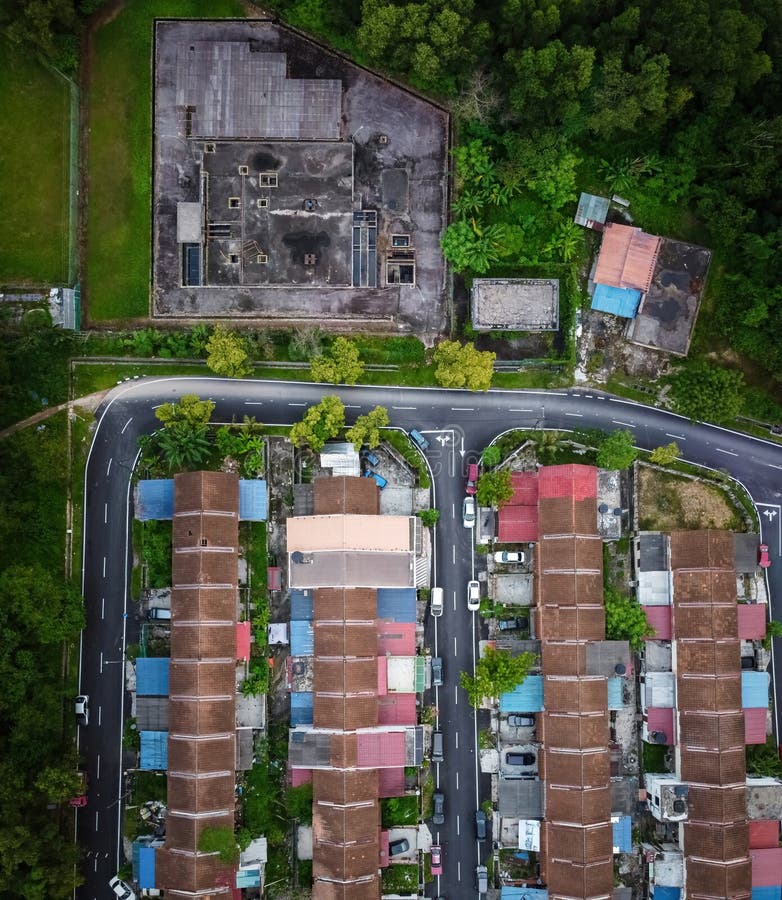 View of House Pattern Residential Area in Malaysia Stock Image - Image ...