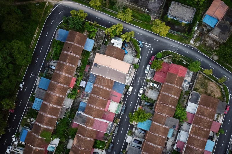 View of House Pattern Residential Area in Malaysia Stock Photo - Image ...