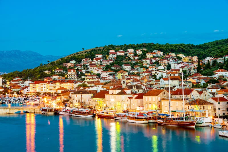 View of Houses and Buildings on Trogir Waterfront Stock Photo - Image ...
