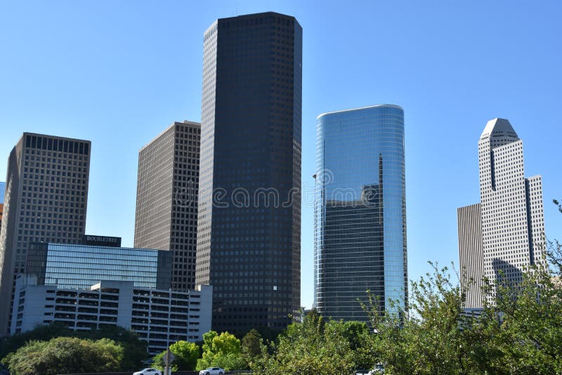 View of Houston Skyline editorial stock image. Image of building ...