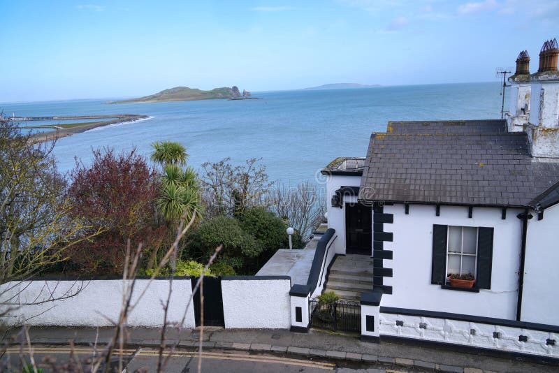 View of Howth Harbour, Lighthouse and Marina. Dublin, Ireland Stock ...