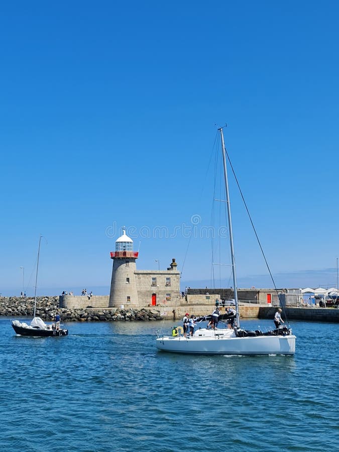View of Howth Harbour, Lighthouse and Marina. Dublin, Ireland Editorial ...