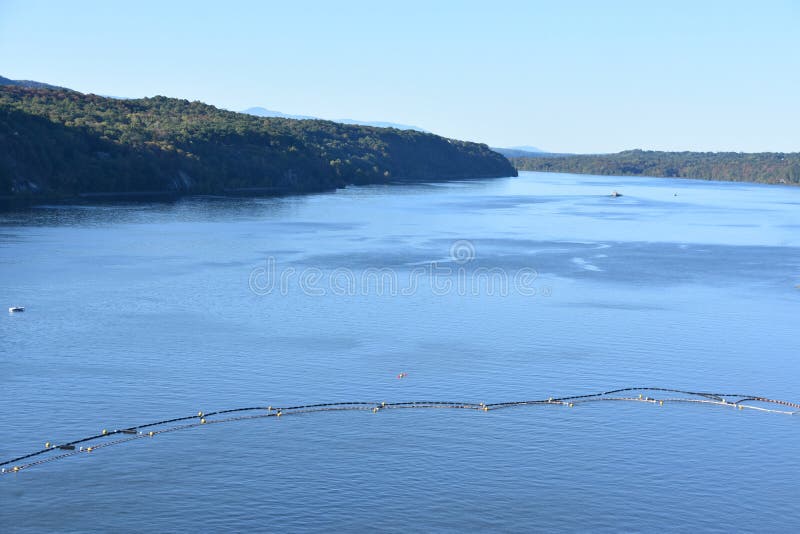 View of the Hudson River from Walkway Over the Hudson, in Poughkeepsie ...