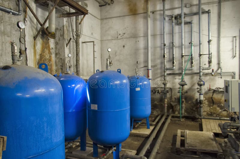 The Hydraulic System in a Residential Building Stock Image - Image of ...