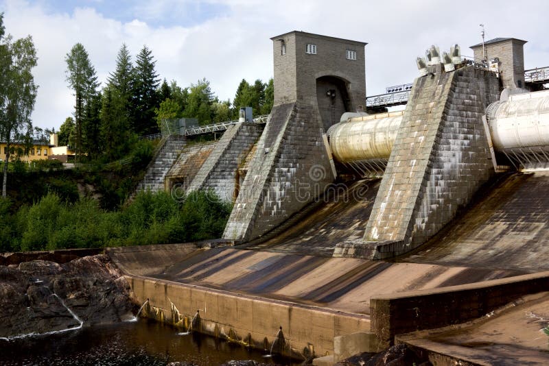 View of a Hydroelectric Power Station Dam Stock Image - Image of ...