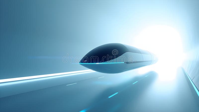A Hyperloop Transport Concept with a Sleek Pod Racing through a Vacuum ...