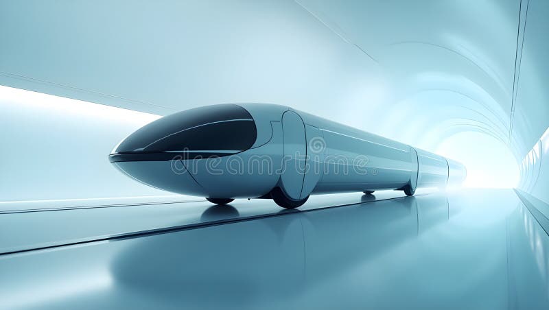 A Hyperloop Transport Concept with a Sleek Pod Racing through a Vacuum ...