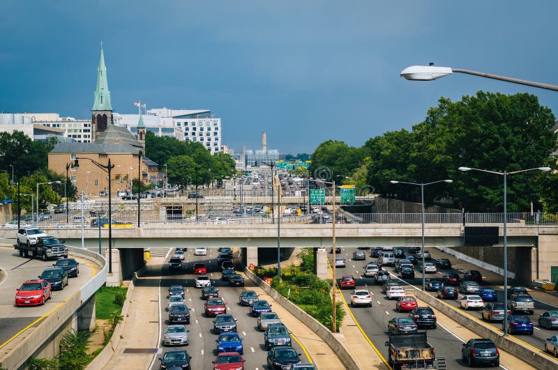 View of I-395, in Washington, DC Editorial Image - Image of scenery ...